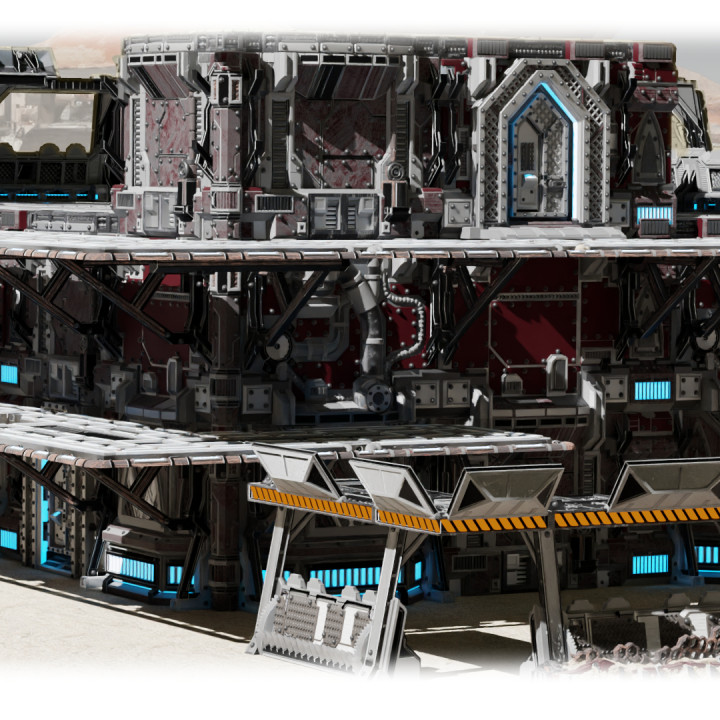 3D Printable 100+ Modular Sci-Fi Terrain by One Man Voice