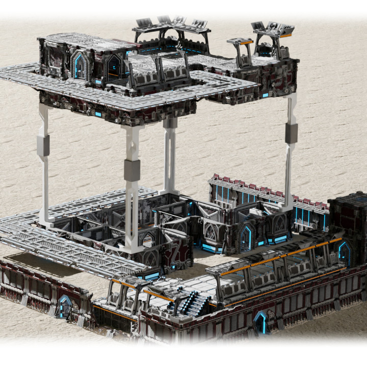 3D Printable 100+ Modular Sci-Fi Terrain by One Man Voice