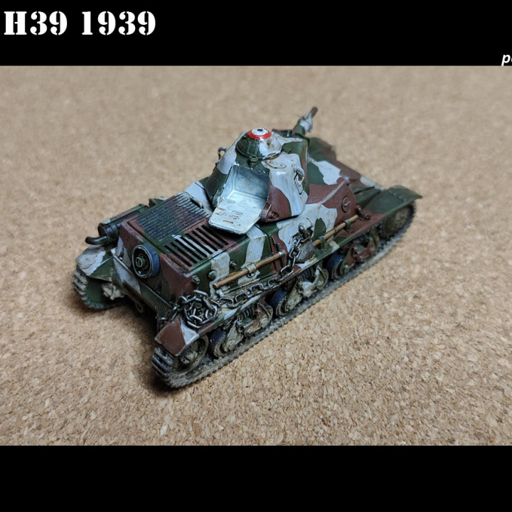 3D Printable Hotchkiss H39, 3 possible variants by Counlane Models