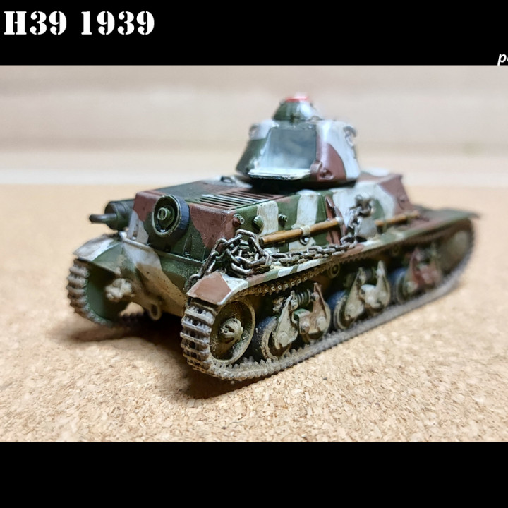3D Printable Hotchkiss H39, 3 possible variants by Counlane Models