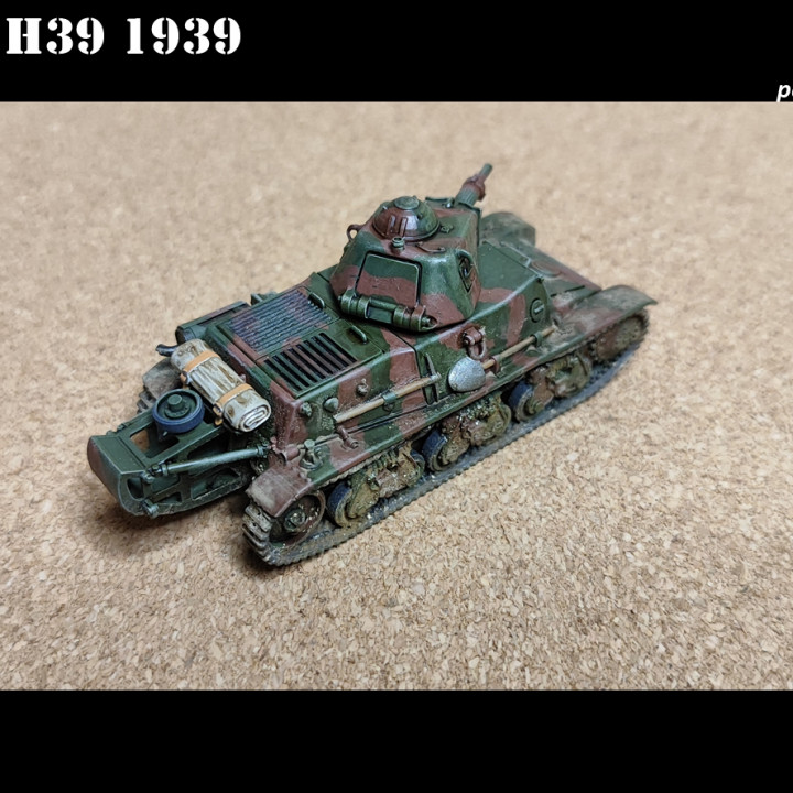 3D Printable Hotchkiss H39, 3 possible variants by Counlane Models