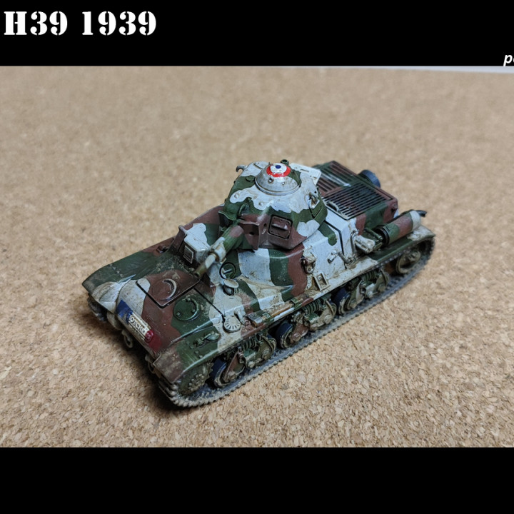 3D Printable Hotchkiss H39, 3 possible variants by Counlane Models