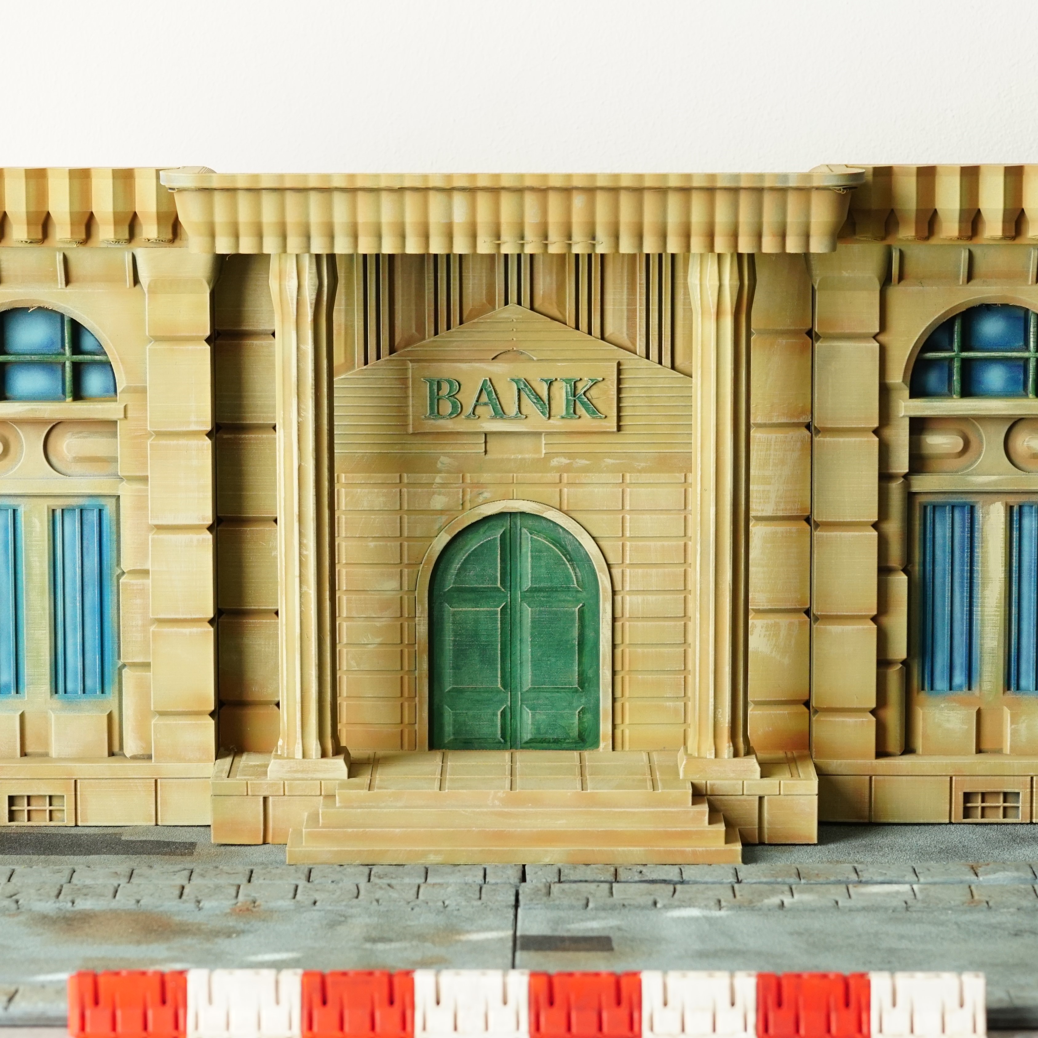 3D Printable Modern City Bank Backdrop by Modern-Miniatures.eu