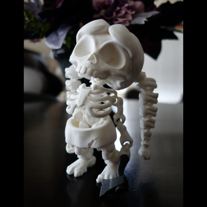 3D Printable Articulated Skeleton Girl 3D Print-In-Place STL Model ...