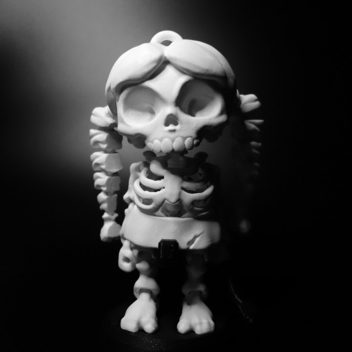 3D Printable Articulated Skeleton Girl 3D Print-In-Place STL Model ...