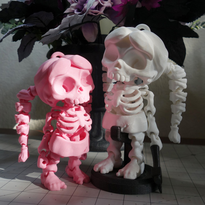 3D Printable Articulated Skeleton Girl 3D Print-In-Place STL Model ...