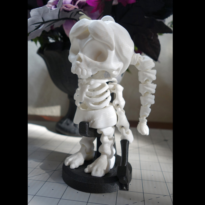 3D Printable Articulated Skeleton Girl 3D Print-In-Place STL Model ...