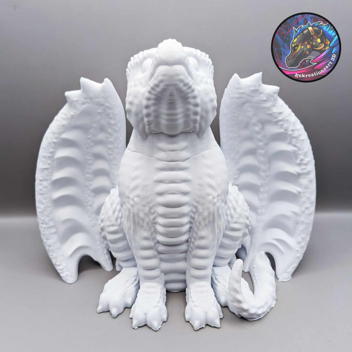 3D Printable Dragon Jars, Dragon Containers by Kirsten M