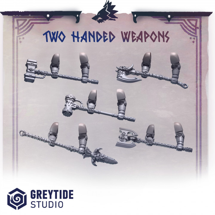 3D Printable Two handed weapons PH by GreyTide Studio
