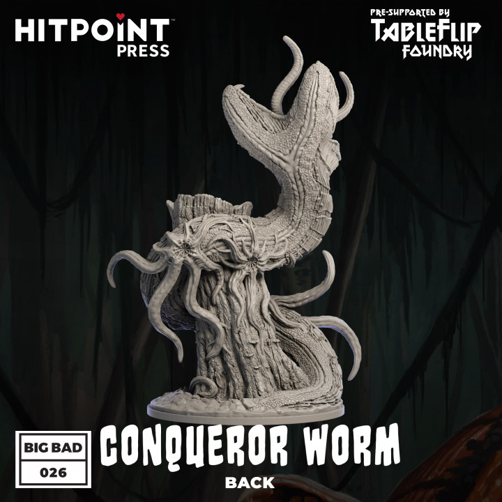 3D Printable BIG BADS - 026 - Conqueror Worm by Hit Point Press