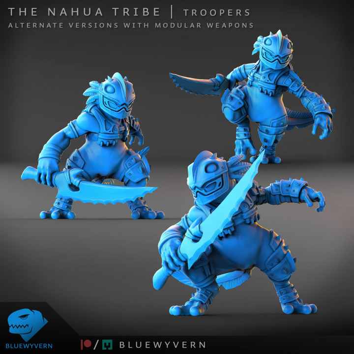 3D Printable The Nahua Tribe - Complete Set B (Modular) by BlueWyvern