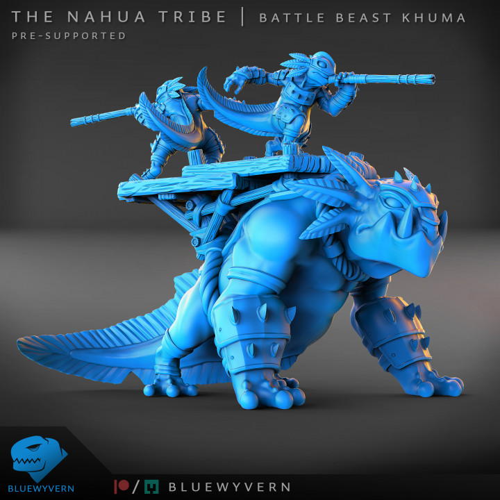 3D Printable The Nahua Tribe - Battle Beast Khuma (Early Access Mini ...
