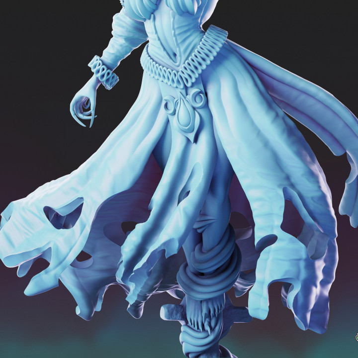 3D Printable Cursed Elf Banshee - Pose 4 + Pinup by PSMiniatures