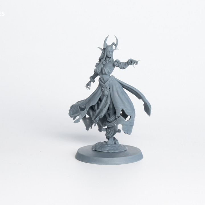 3D Printable Cursed Elf Banshee - Pose 4 + Pinup by PSMiniatures