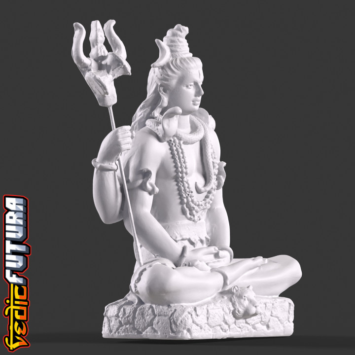 3D Printable Shiva - The First Yogi by VedicFutura