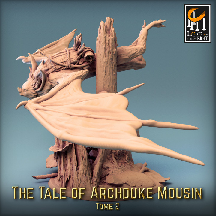 3D Printable Mousin Bat Fly by Rescale Miniatures