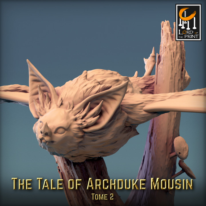 3D Printable Mousin Bat Fly by Rescale Miniatures