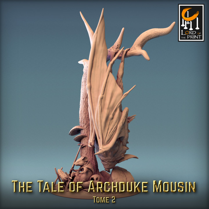 3D Printable Mousin Bat Suspend by Rescale Miniatures