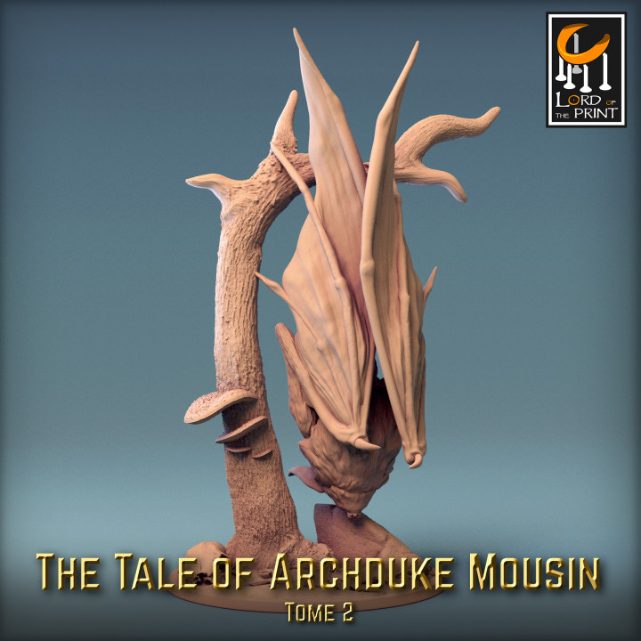 3D Printable Mousin Bat Suspend by Rescale Miniatures