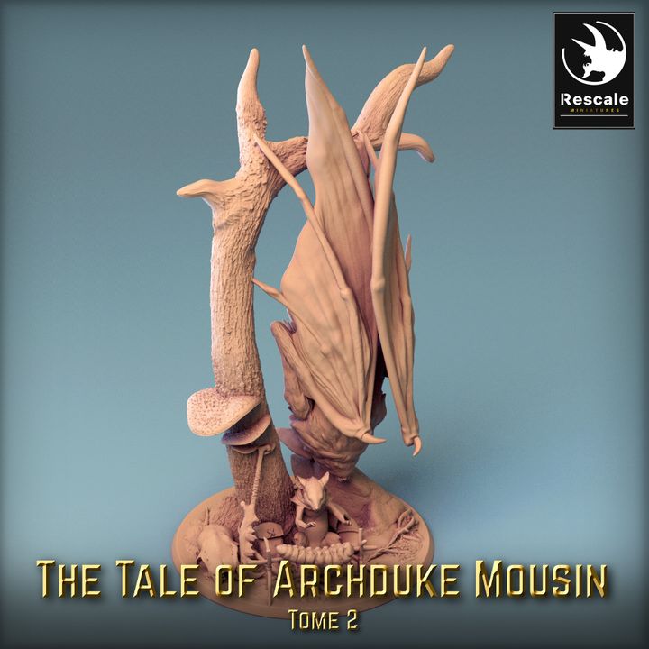 3D Printable Pack Mousin Bat by Rescale Miniatures