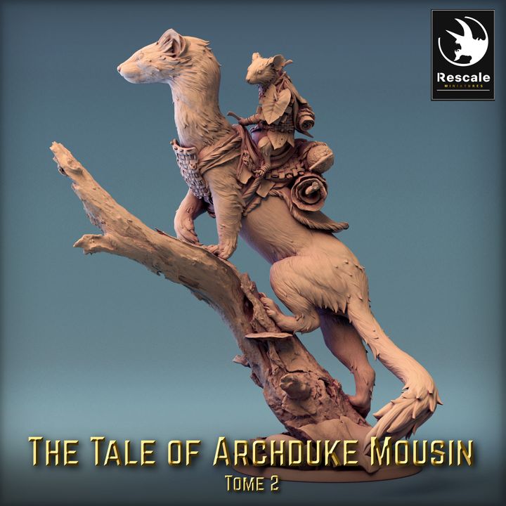 3D Printable Mousin Weasel Climb by Rescale Miniatures