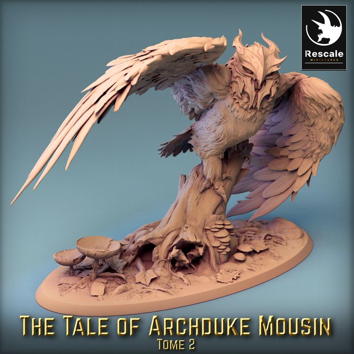 3D Printable Mousin TheGreatOwl Stance by Rescale Miniatures