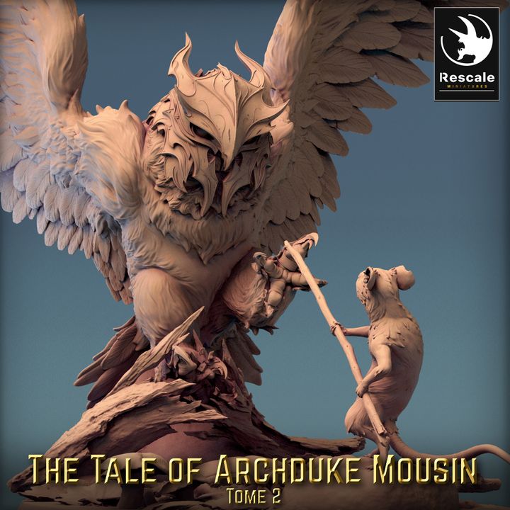 3D Printable Pack Mousin TheGreatOwl by Rescale Miniatures