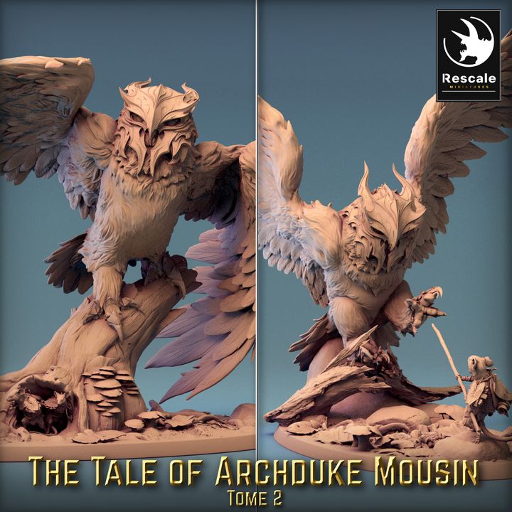 3D Printable Pack Mousin TheGreatOwl by Rescale Miniatures