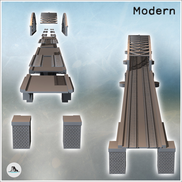 3D Printable Oosterbeek Bridge (Netherlands) - Modern WW2 WW1 World War ...