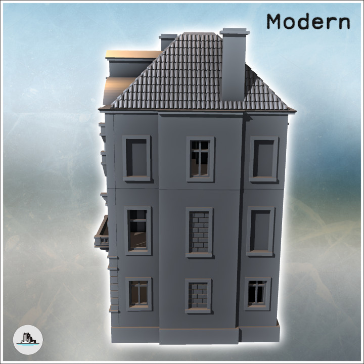 3D Printable European House Set (Arnhem, Netherlands) (intact version ...
