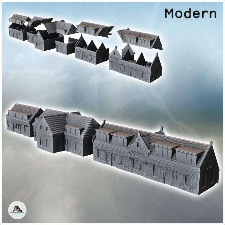 3D Printable Set of three large modern buildings (Zwateweg, Netherlands ...