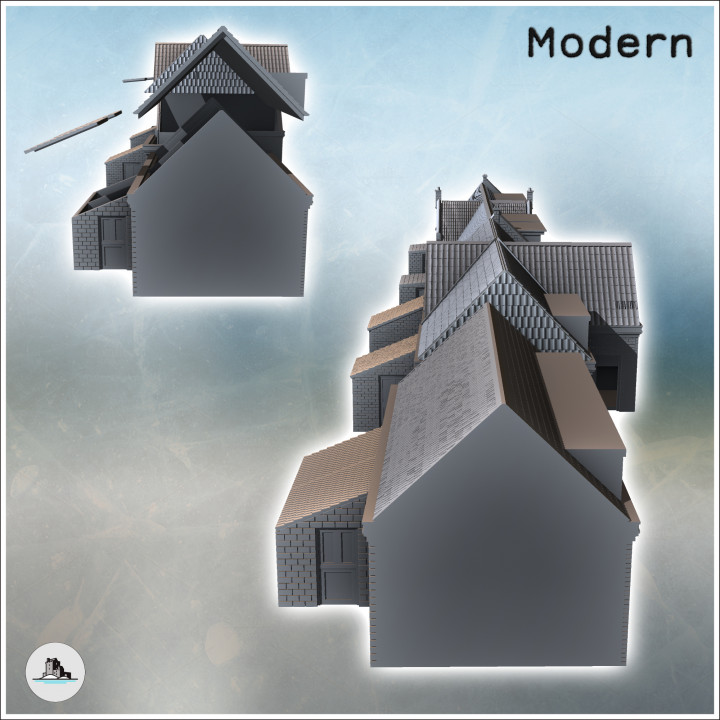 3D Printable Set of three large modern buildings (Zwateweg, Netherlands ...