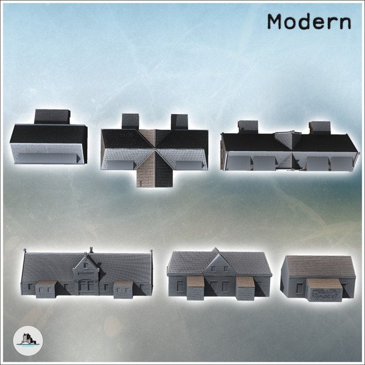 3D Printable Set of three large modern buildings (Zwateweg, Netherlands ...