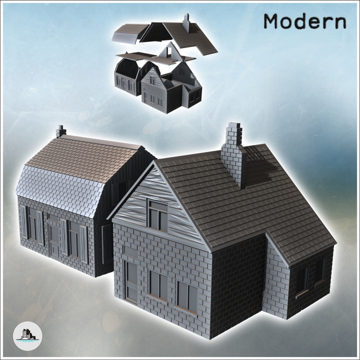 3D Printable Set of houses on the Son bridge (Netherlands) - Modern WW2 ...