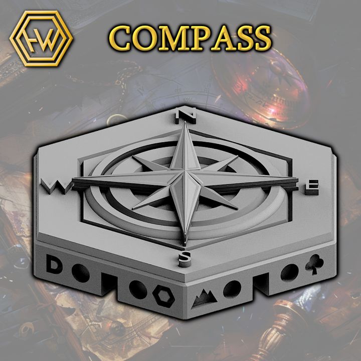 3D Printable Compass by Hexworld