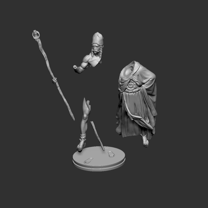 3D Printable SEVEN BLADES PROJECT - ALASTAIR THE WIZARD by Imagenie