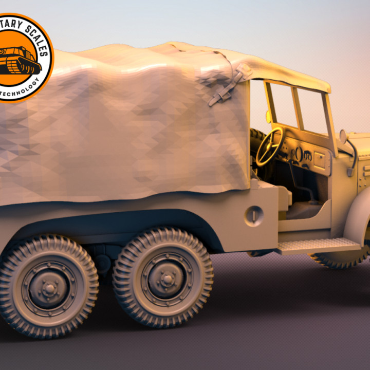 3D Printable Dodge WC-63 6x6 by MilitaryScales