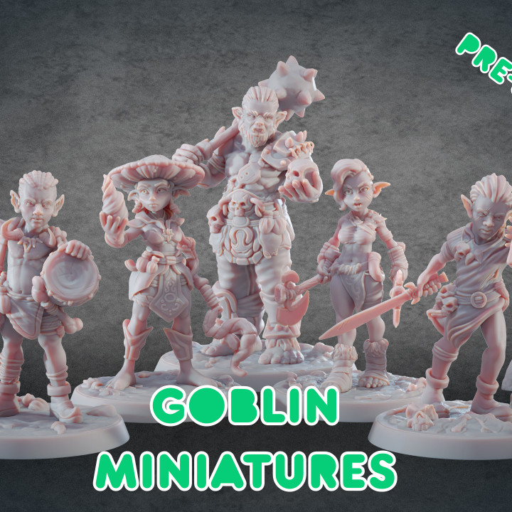 3D Printable Goblins complete set (15 STL's) by Legends of Grimm