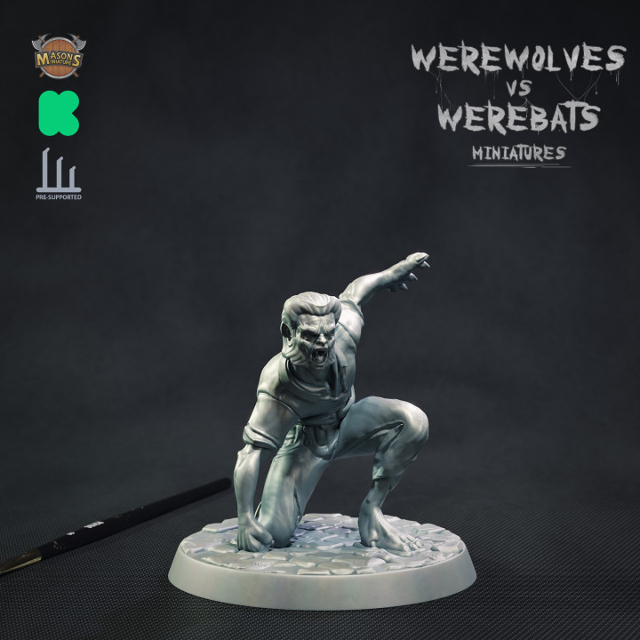 3D Printable Werewolves VS Werebats - full set (29 STL's) by Legends of ...