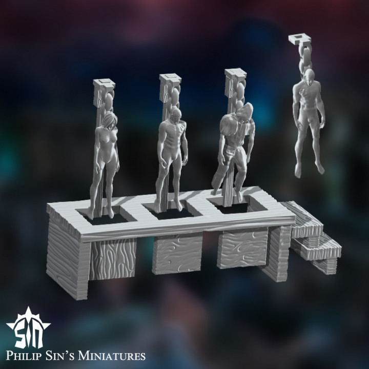 3D Printable Execution Platform by Sin's Miniatures