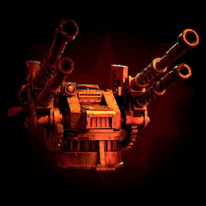 3D Printable MrModulork's Flak Kannon Anti-Air Artillery by MrModulork