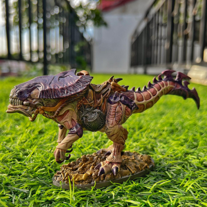 3D Print of XENOSAUR BEASTMASTER TYRANNO SNAPPER CAHTNEHL by Papsikels