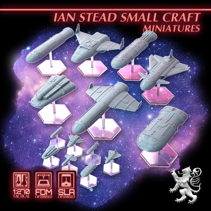 3D Printable Ian Stead Small Craft Miniatures by 2nd Dynasty