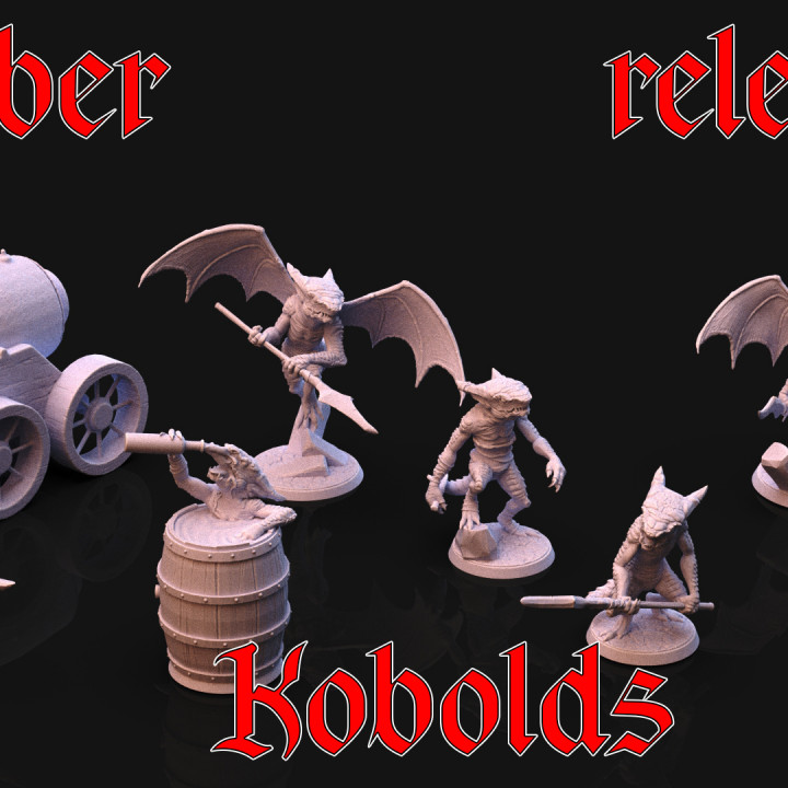 3D Printable Pack of Kobolds (8) by Imp3dsion