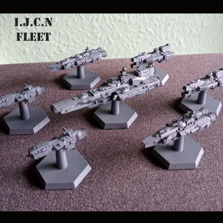 3D Printable I.J.C.N Momo class Destroyer by Carl Woodhall