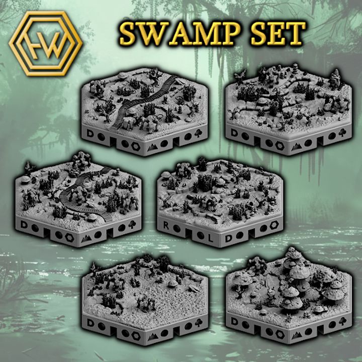 3D Printable Swamp Set by Hexworld