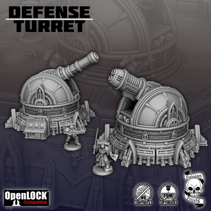 3D Printable Defense Turret by Forbidden Prints