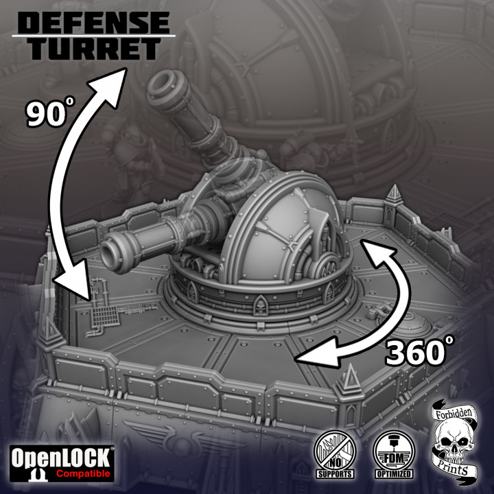 3D Printable Defense Turret by Forbidden Prints