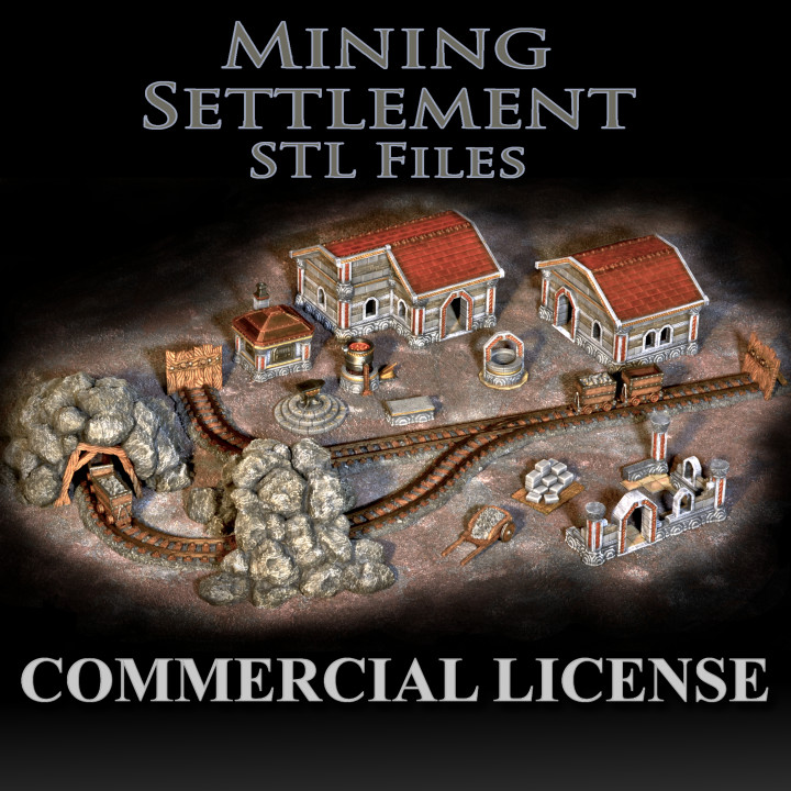 3D Printable [Commercial License] Mining Settlement STL by Dani Amengual