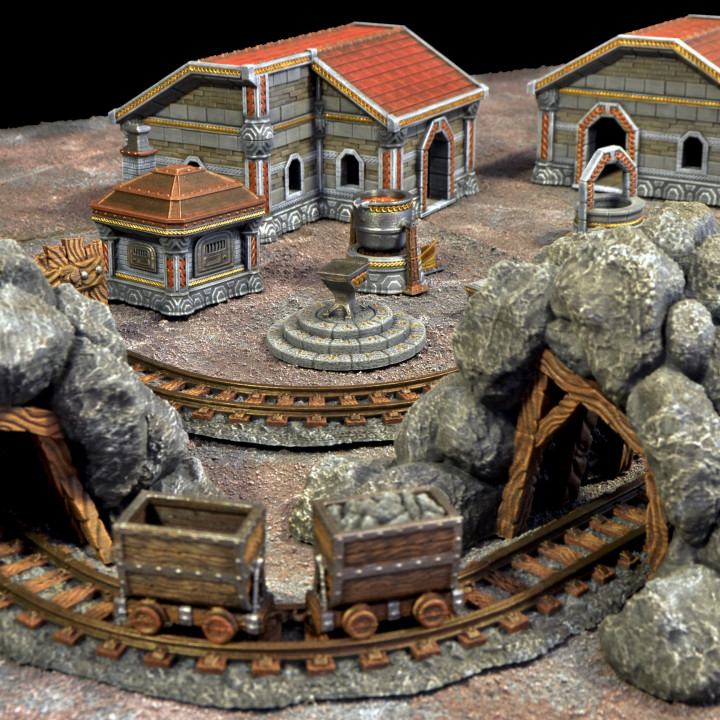 3D Printable [Commercial License] Mining Settlement STL by Dani Amengual